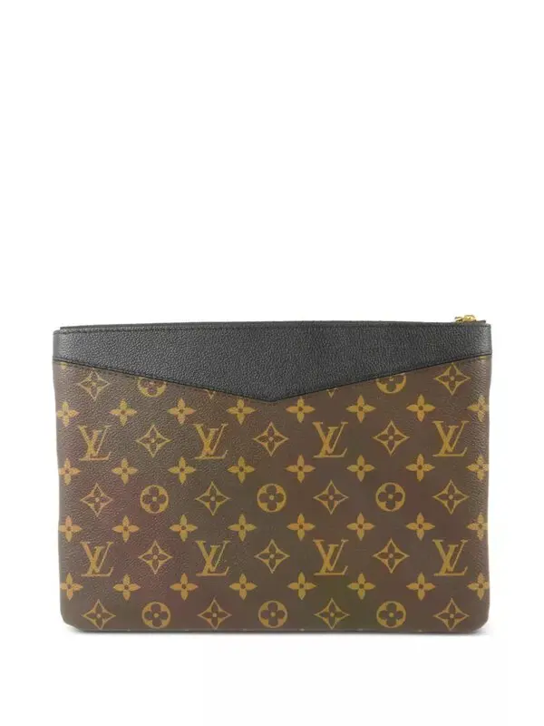 LOUIS VUITTON Monogram Clutch Bag - Brown