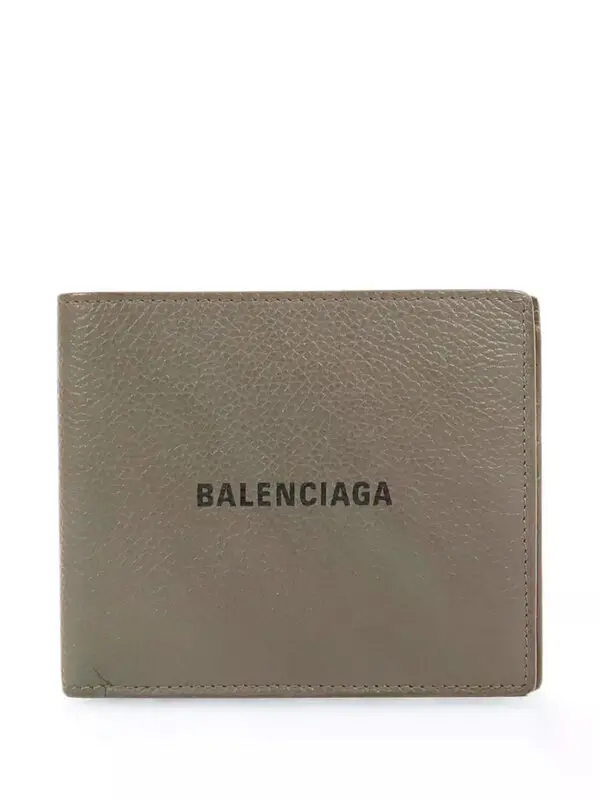 Balenciaga Logo-print Bifold Wallet - Grey