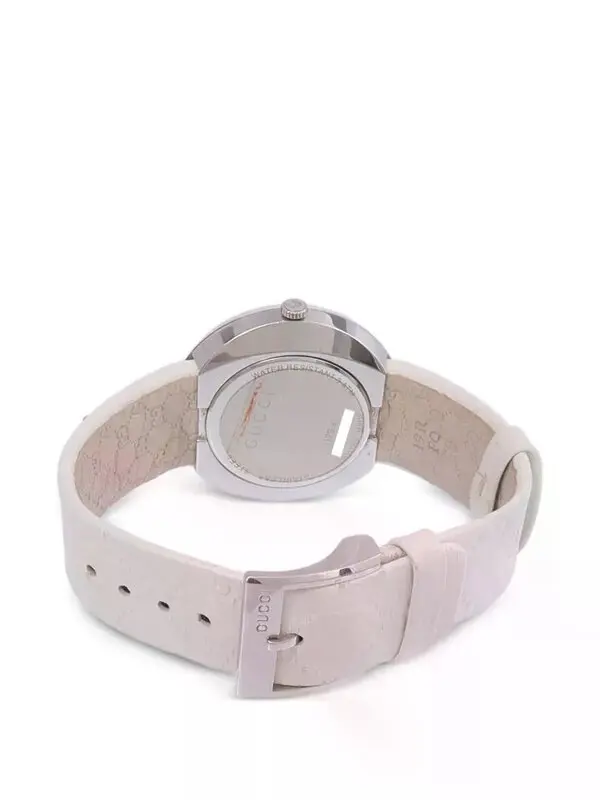 Gucci U-play 35mm Watch With -tone Dial And Leather Strap