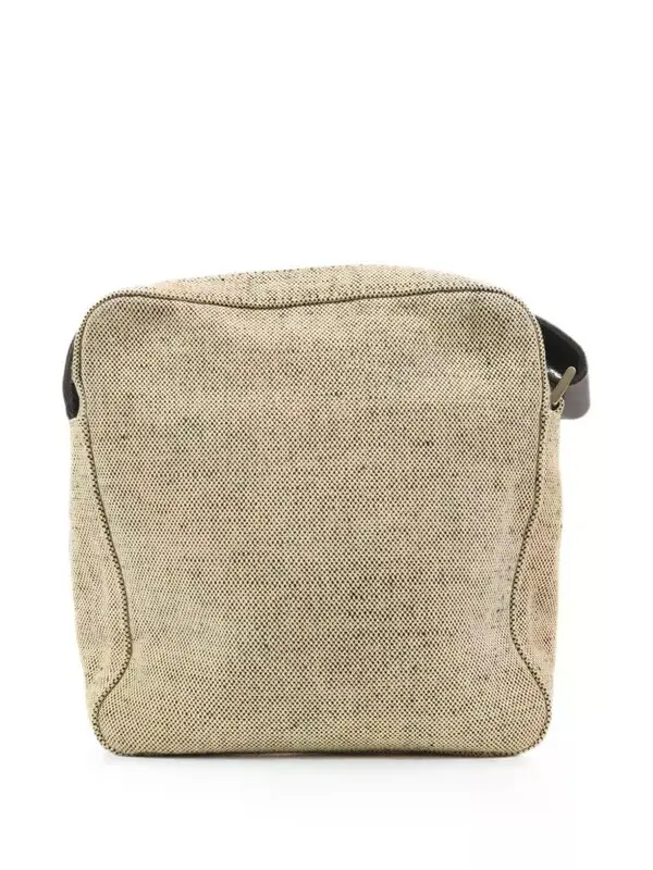 Prada Logo-patch Canvas Shoulder Bag
