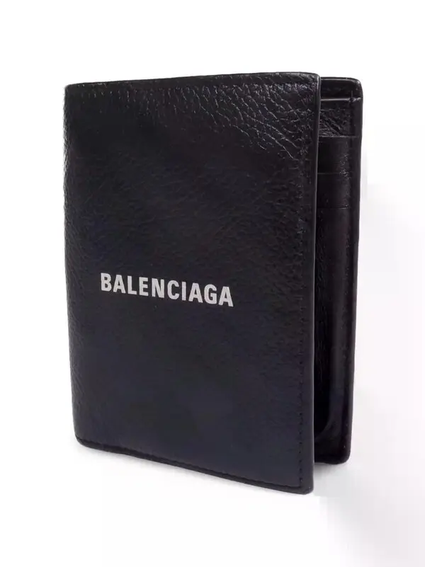 Balenciaga Logo Leather Wallet