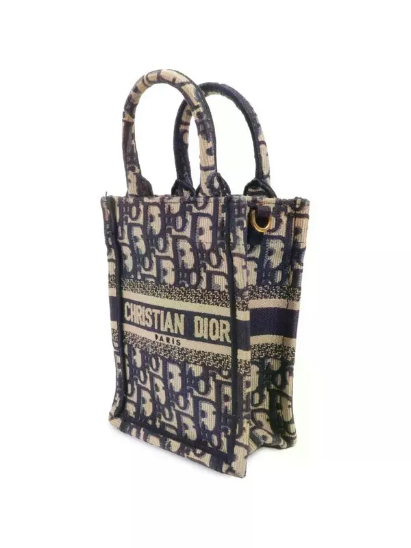 Dior Mini Book Tote Monogram Canvas - Blue