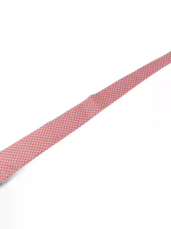 FERRAGAMO Gancini Animal-print Tie