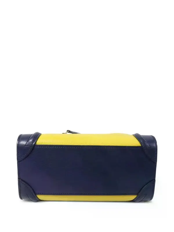 Celine Nano Luggage Leather Tote Bag - Yellow