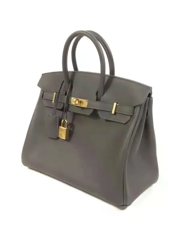 Hermès 25 Birkin Swift Shoulder Bag - Grey