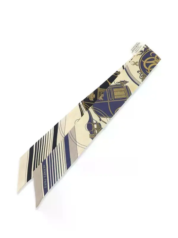 Hermès Twilly Silk Scarf - Neutrals