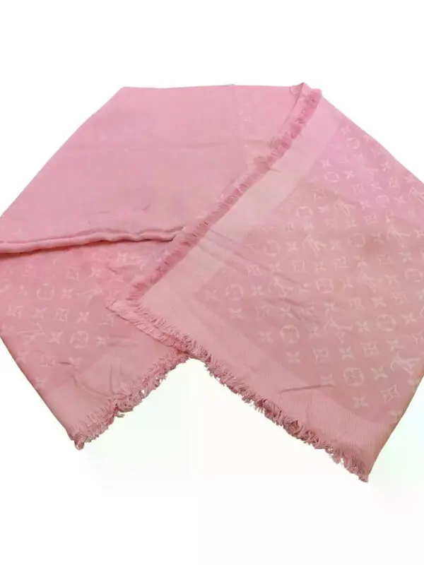 LOUIS VUITTON Monogram Frayed Scarf