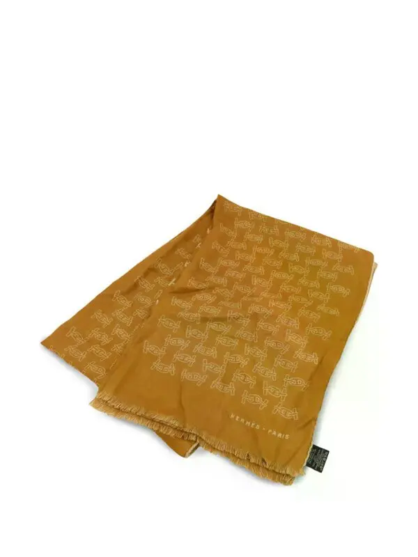 Hermès Maillons Rythmes Printed Scarf - Brown