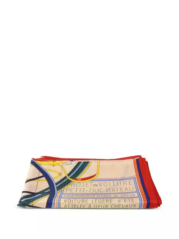 Hermès Projet De Voiture Scarf - Neutrals