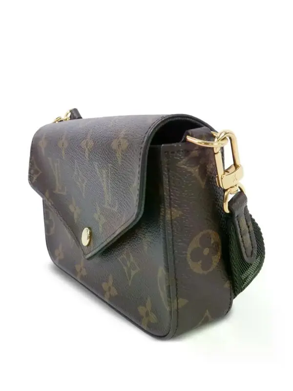 LOUIS VUITTON Monogram Felicie Strap & Go Shoulder Bag - Brown