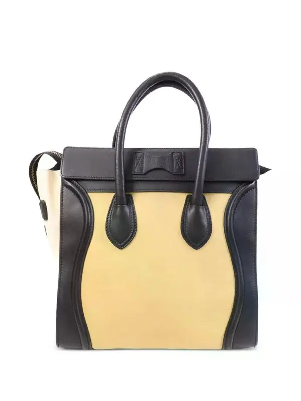 Celine Mini Luggage Leather Tote Bag - Neutrals