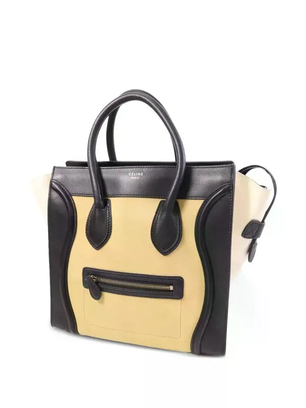 Celine Mini Luggage Leather Tote Bag - Neutrals