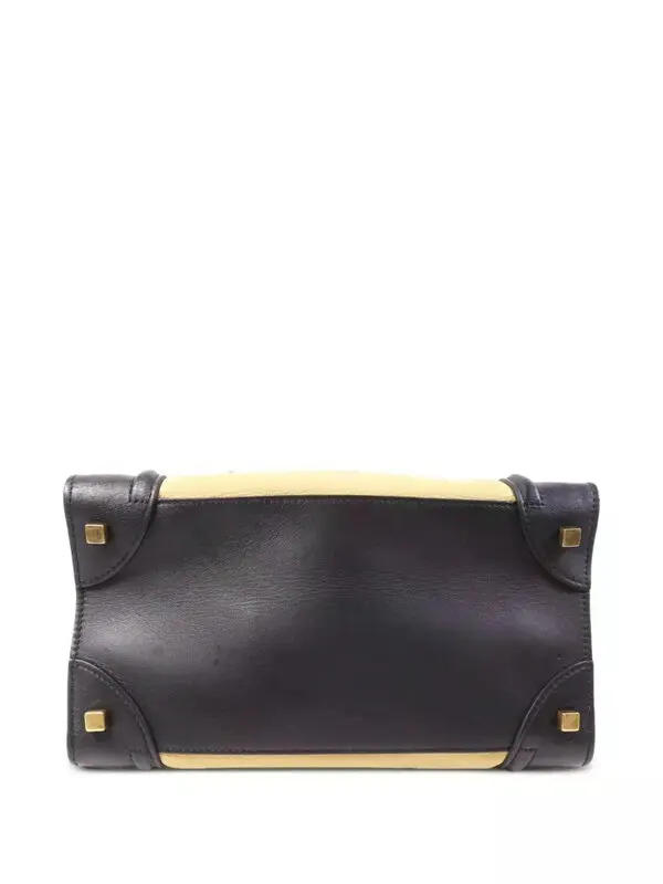 Celine Mini Luggage Leather Tote Bag - Neutrals