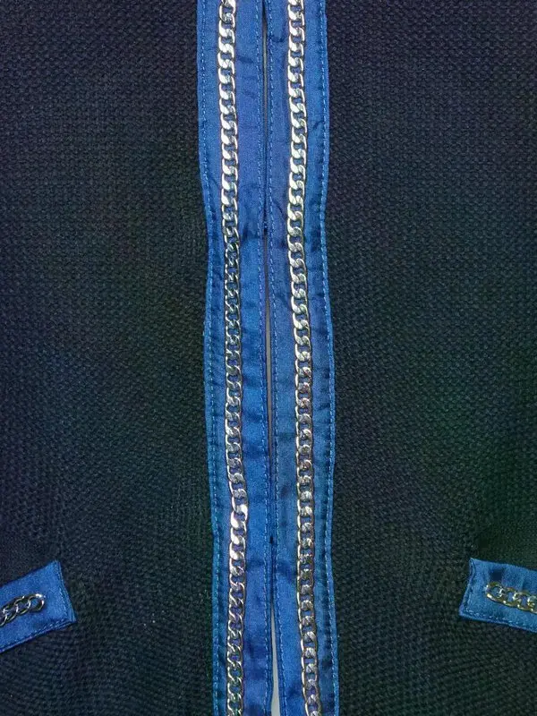 Maje Chain-trim Long-sleeve Cardigan