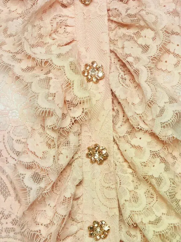 Zimmermann Ruffle Sheer Lace Blouse