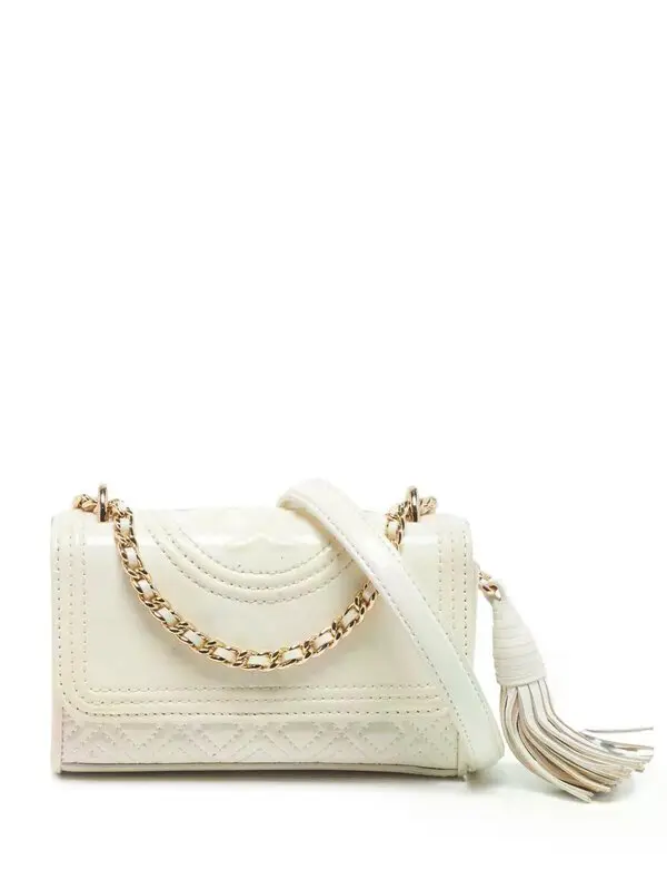 Tory Burch Fleming Micro Quilted Crossbody Bag - Neutrals