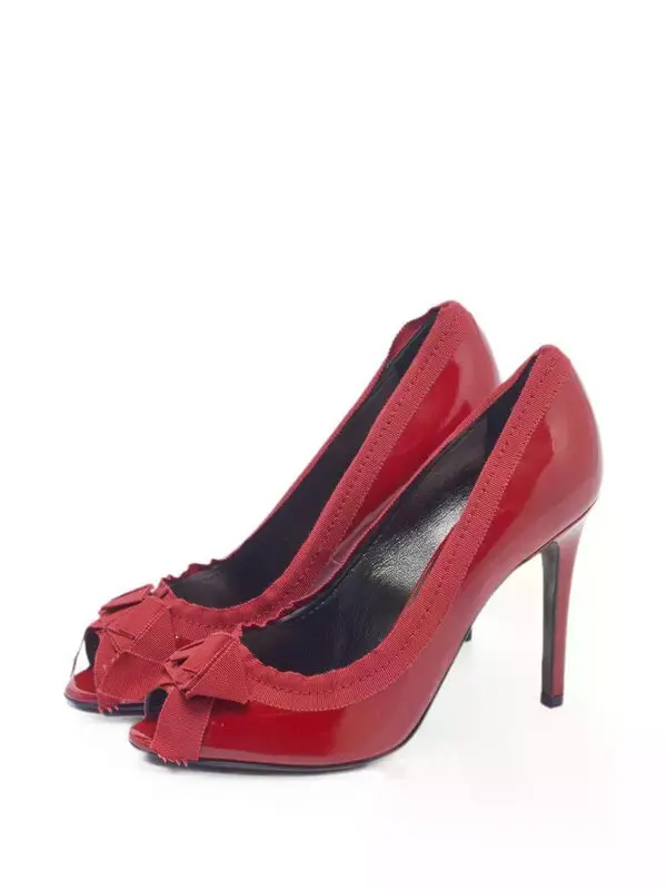 LANVIN Bow Peep-toe Pumps