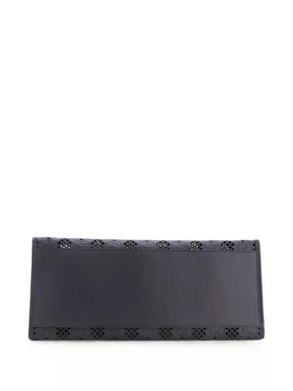 Gucci Gg Debossed Laser Cut Leather Medium Tote Bag