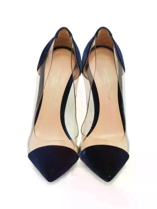 GIANVITO ROSSI Plexi Velvet Pumps