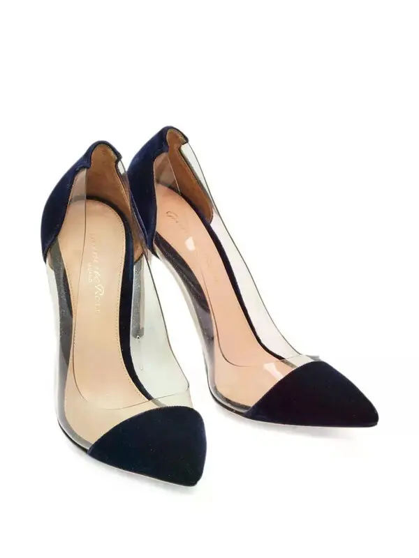 GIANVITO ROSSI Plexi Velvet Pumps