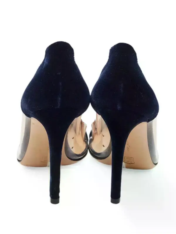 GIANVITO ROSSI Plexi Velvet Pumps