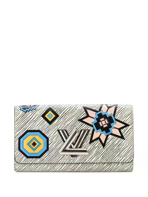 LOUIS VUITTON Twist Wallet Limited Edition Printed Epi Leather Small Wallets - Blue