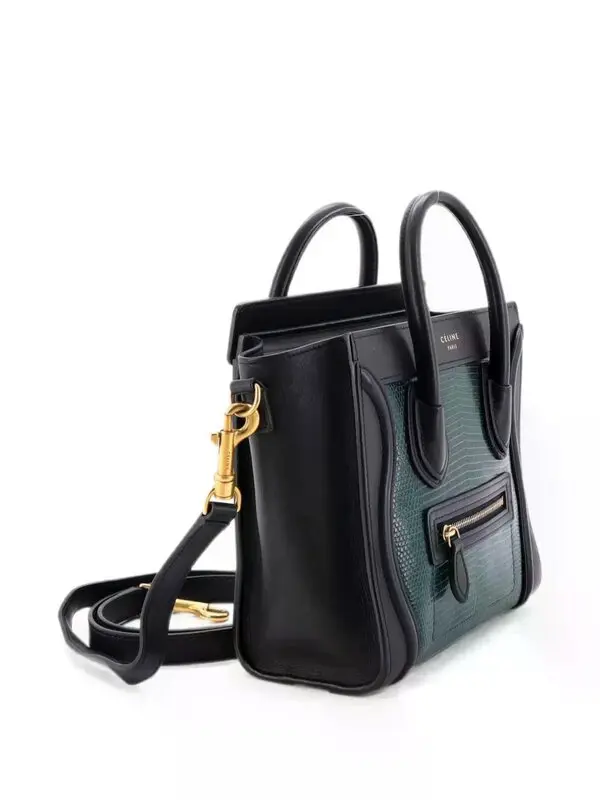 Celine Luggage Bag Lizard And Leather Nano Tote Bag