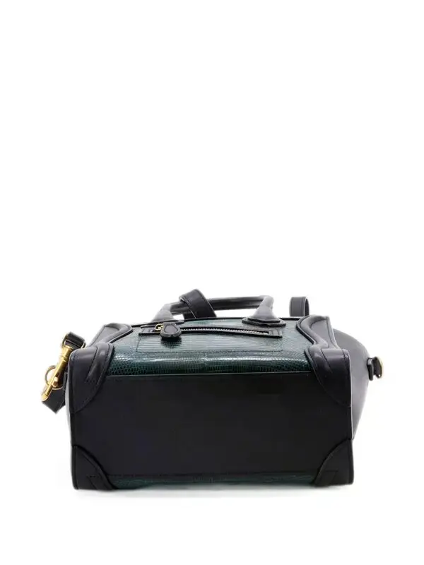 Celine Luggage Bag Lizard And Leather Nano Tote Bag