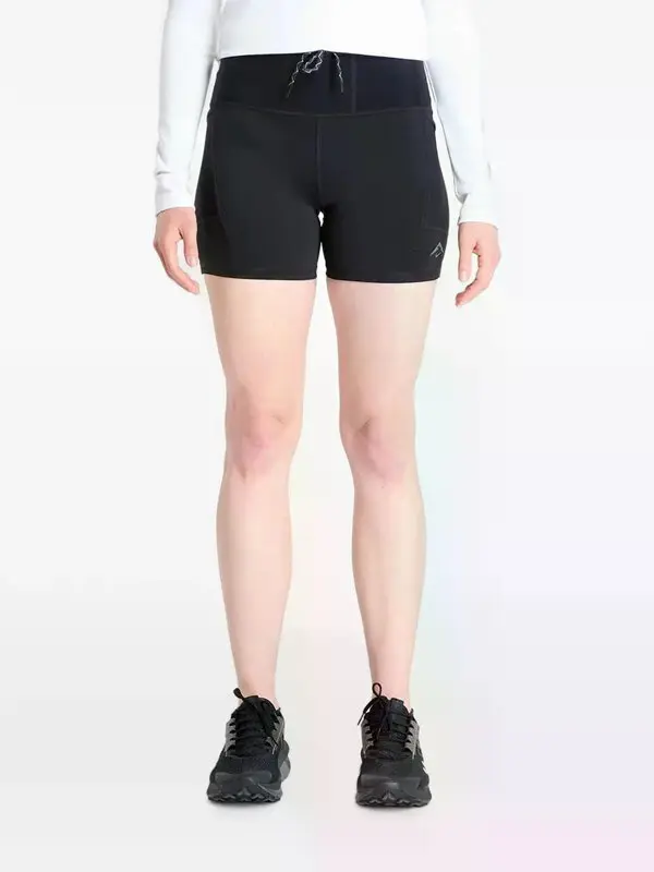Nike High-waisted Logo Print Performance Shorts - Black