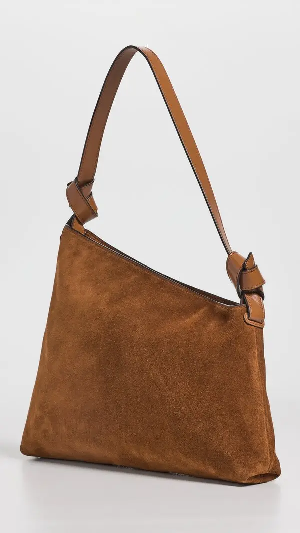 Staud Dani Shoulder Bag In Suede - Tabac