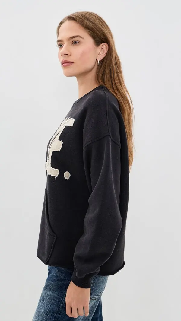 R13 K Bye Oversized Cut Off Crewneck