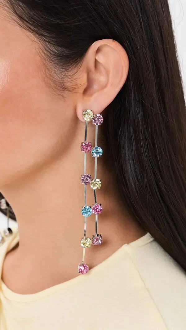 KENNETH JAY LANE Pastel Multi Color Drop Earrings