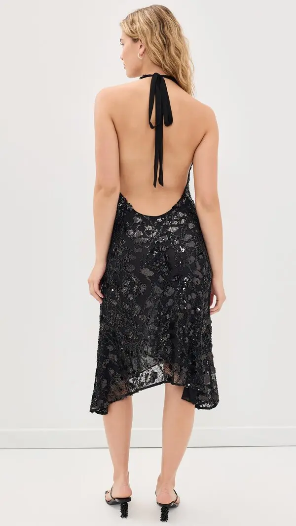 GUIZIO Gisele Sequin Lace Dress
