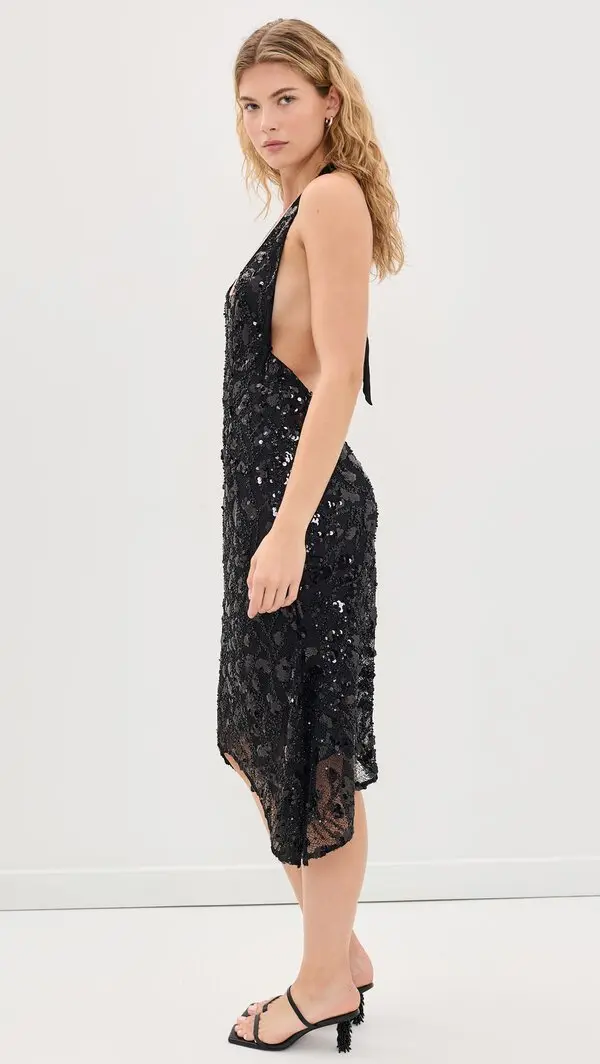 GUIZIO Gisele Sequin Lace Dress