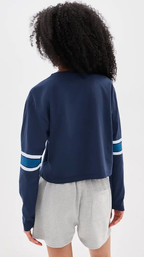 STATE & LAKE Long Sleeve Baller Tee - Navy