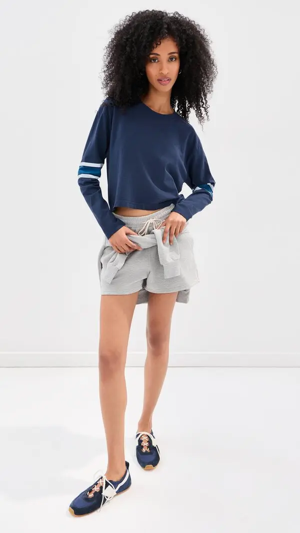 STATE & LAKE Long Sleeve Baller Tee - Navy