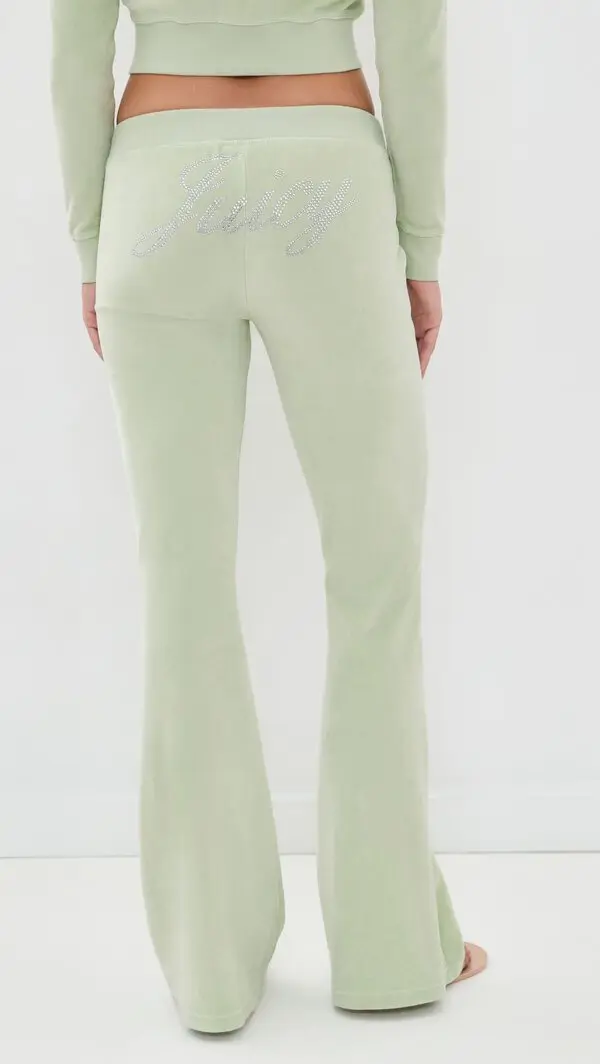 SPORTY & RICH Juicy Script Velour Sweatpants