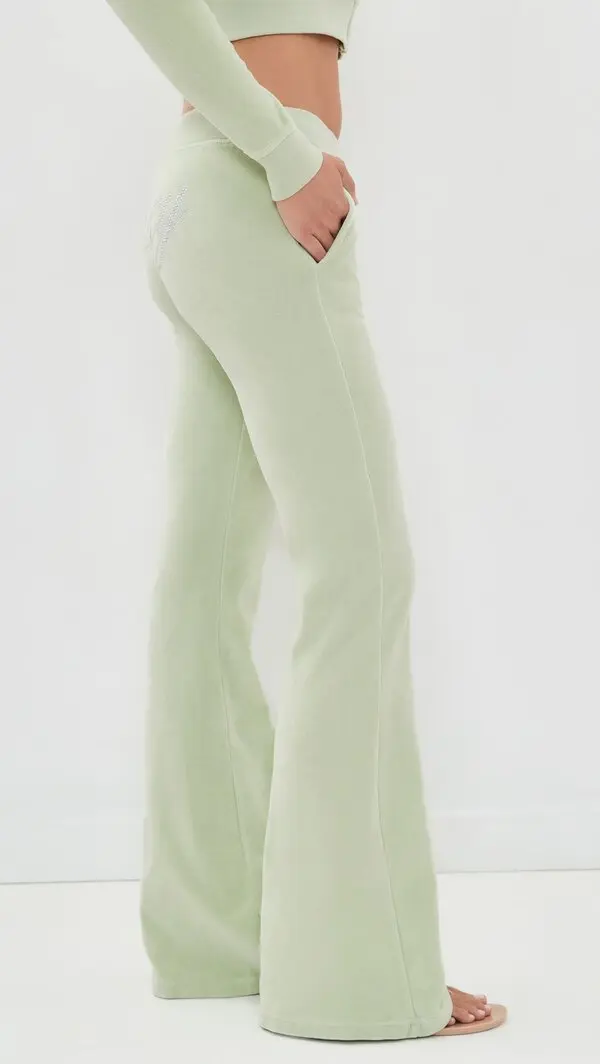 SPORTY & RICH Juicy Script Velour Sweatpants