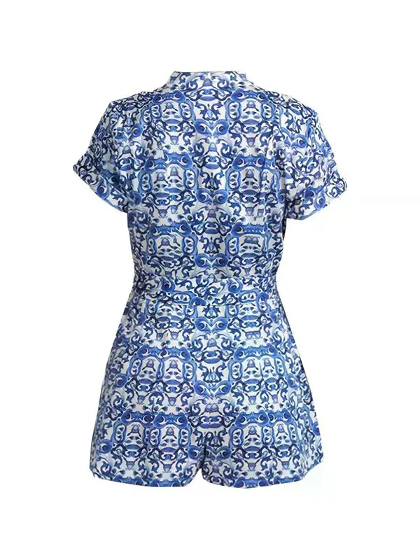 Alice + Olivia Graphic Print Playsuit