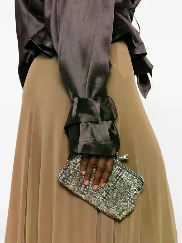 ANYA HINDMARCH Maud Sequin-embellished Frame Clutch Bag