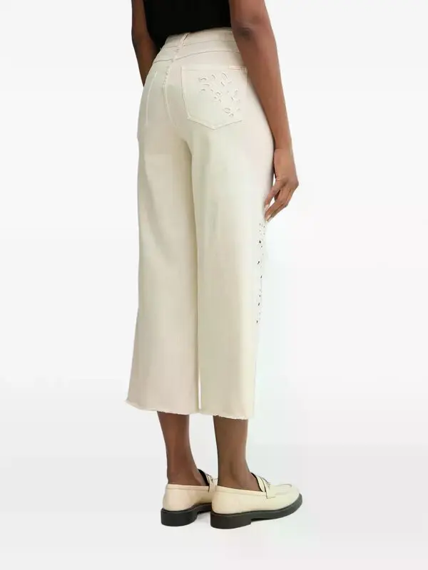 Joseph Ribkoff Broderie Anglaise Cropped Jeans