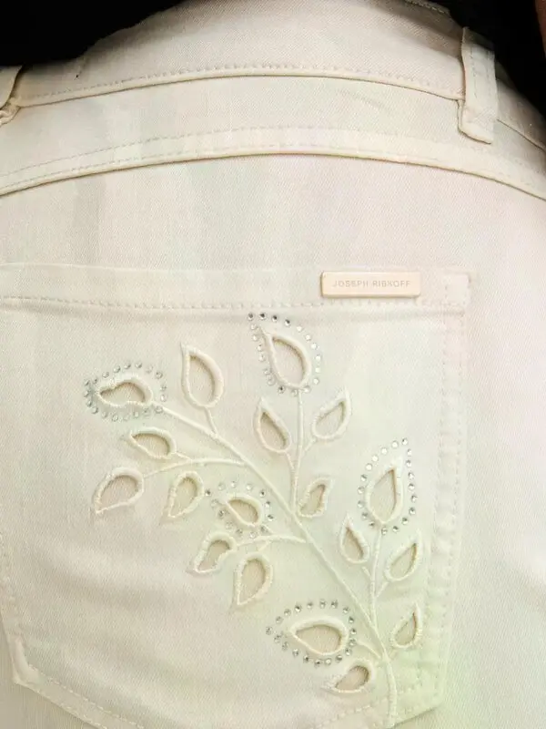 Joseph Ribkoff Broderie Anglaise Cropped Jeans