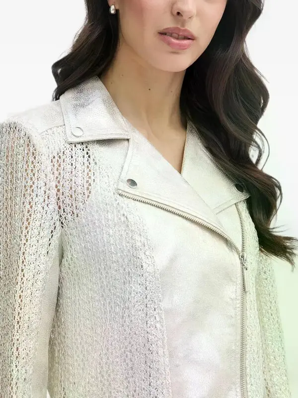 Joseph Ribkoff Metallic-effect Crochet-knit Jacket