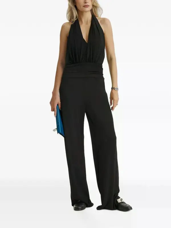 CUANNA Halterneck Ruched Jumpsuit
