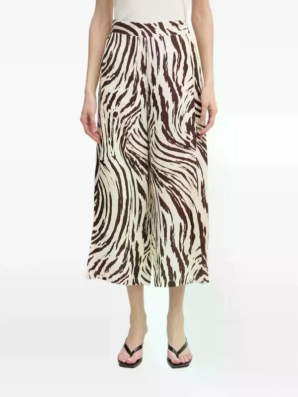 Joseph Ribkoff Zebra Print Wide Leg Trousers