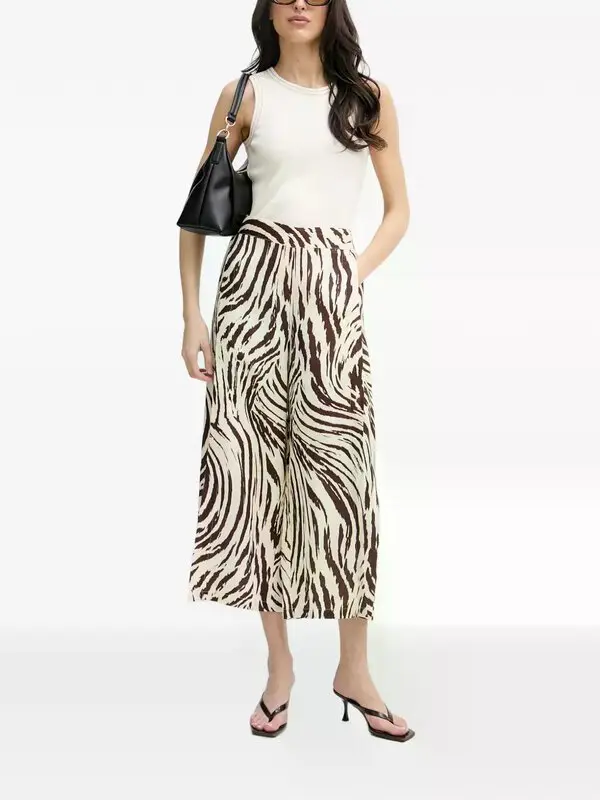 Joseph Ribkoff Zebra Print Wide Leg Trousers