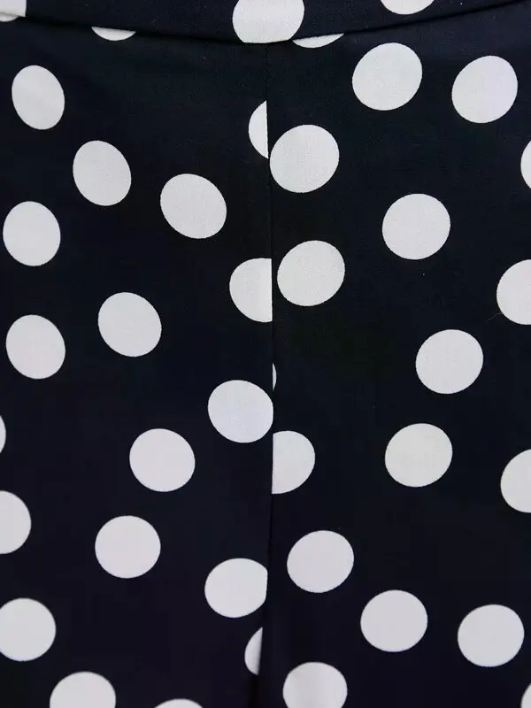 Joseph Ribkoff Navy Polka Dot Print Wide Leg Trousers