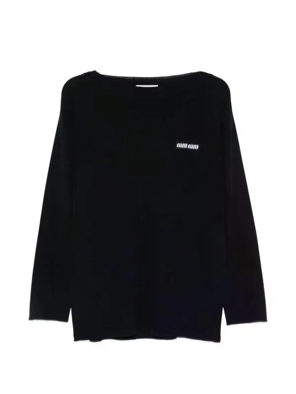 Miu Miu Logo Knit Sweater