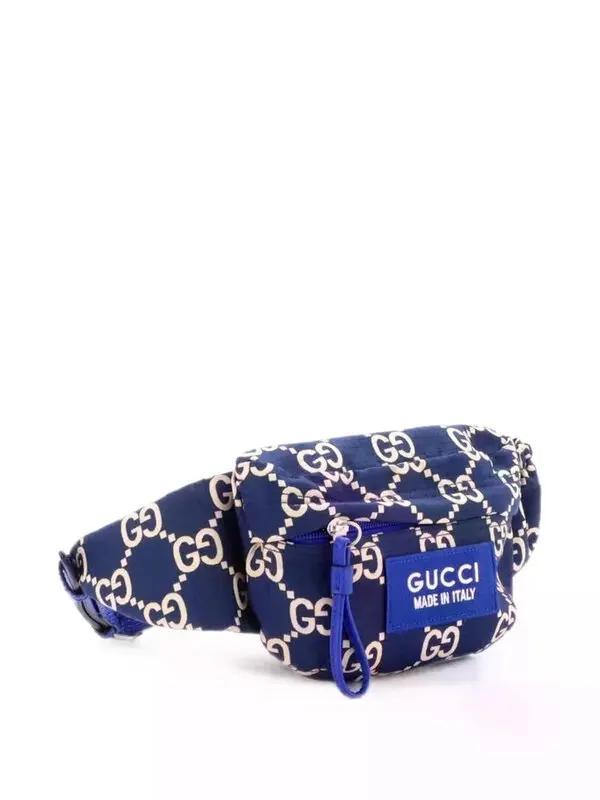 Gucci Gg Monogram Ripstop Nylon And Leather Belt Bag