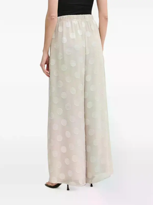 Joseph Ribkoff Beige Polka Dot Palazzo Pants